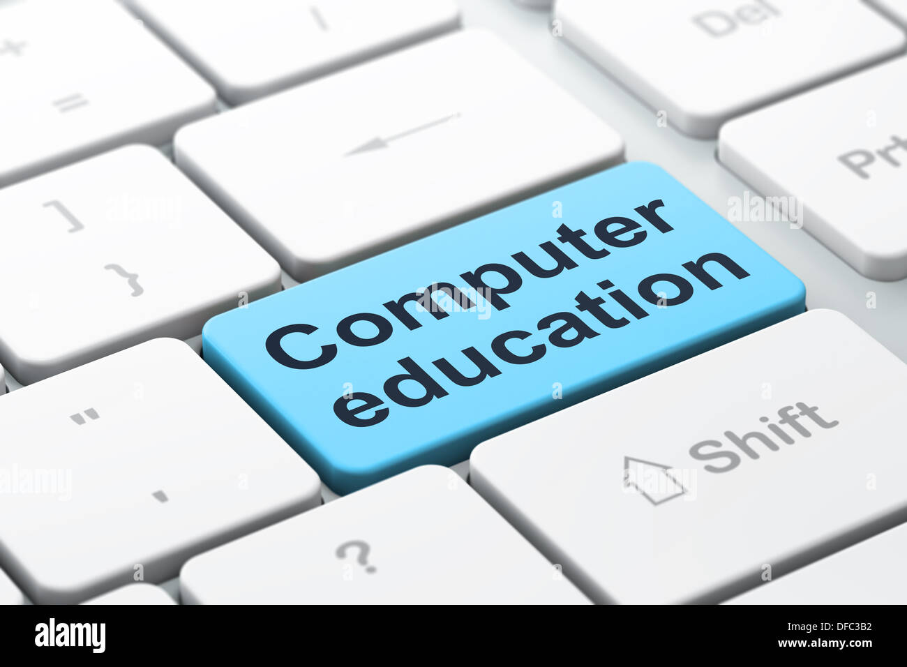Education concept: computer keyboard with Computer Education Stock ...