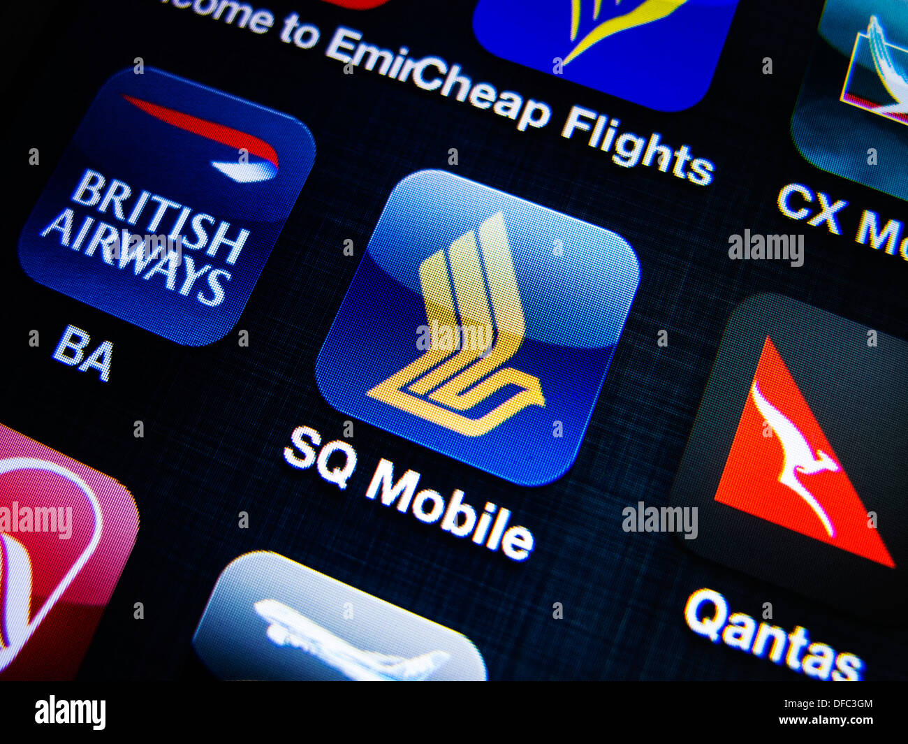 detail of Singapore Airlines app icon on mobile phone screen Stock ...