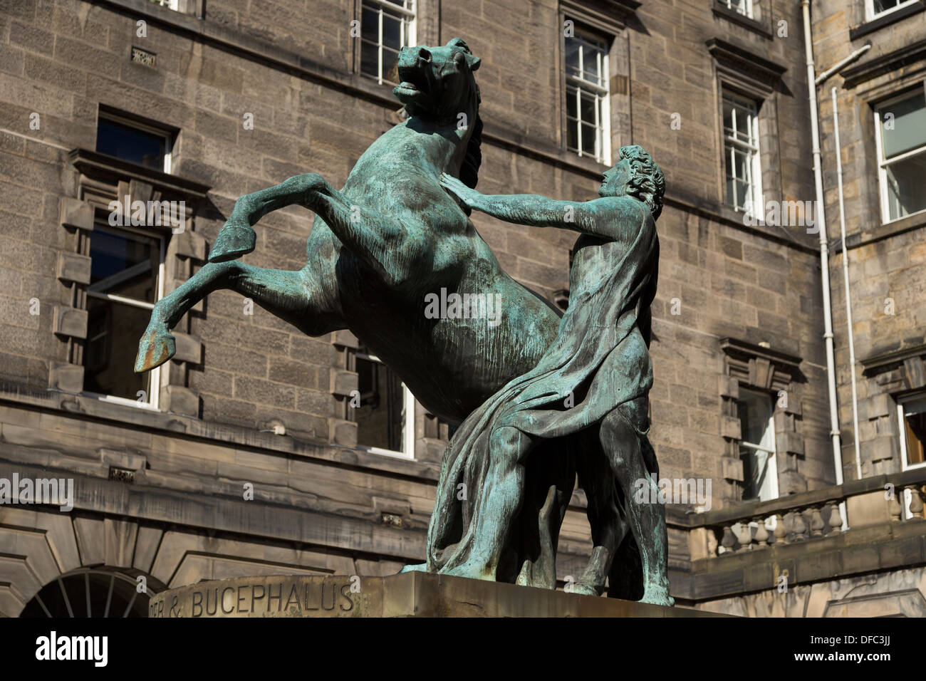 'Alexander taming Bucephalus' statue by 19thC Scottish sculptor John ...