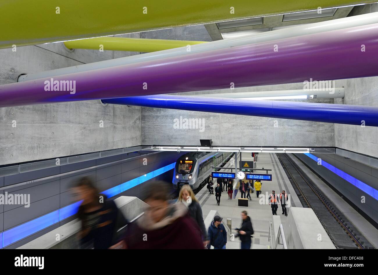 Leipzig, Germany. 01st Oct, 2013. A train from the Central Germany S ...