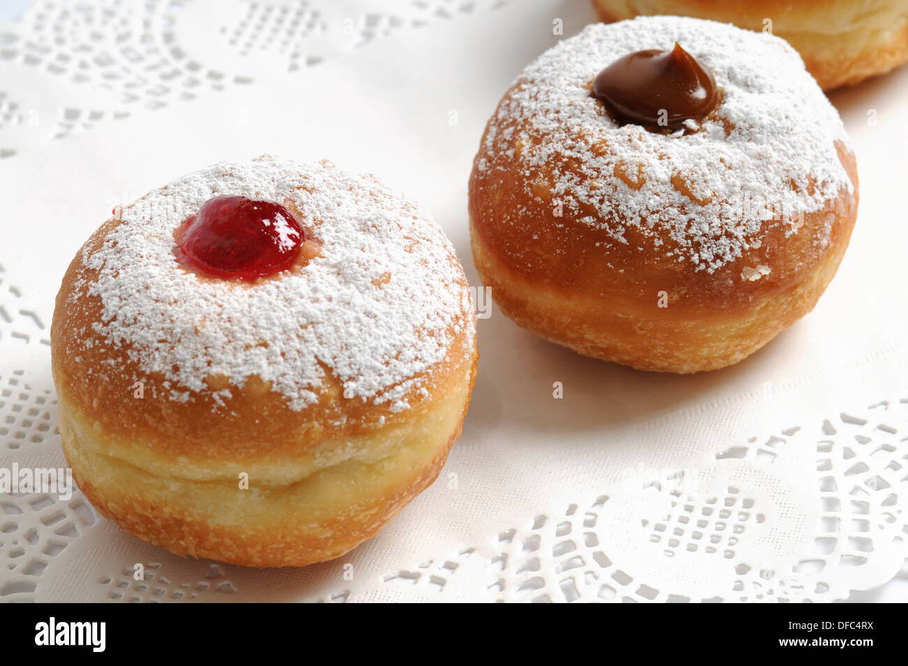 Hanukkah donut - sweet food Stock Photo - Alamy