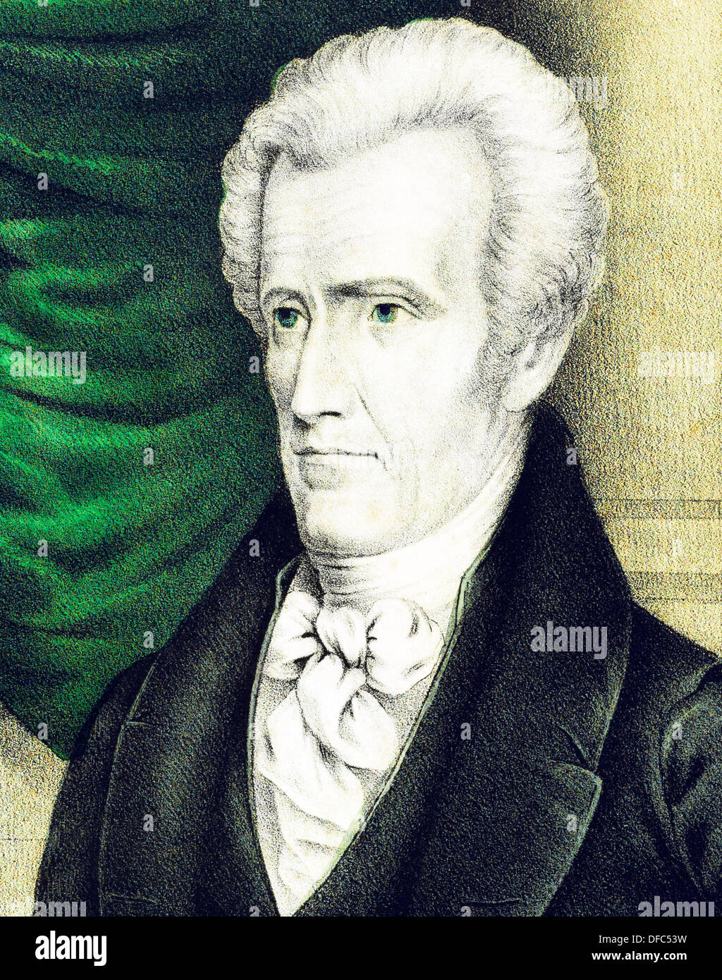 Vintage portrait of Andrew Jackson Stock Photo - Alamy