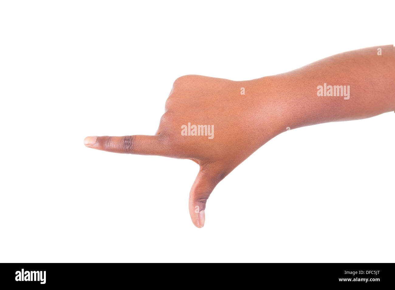 hand sign isolated on white background Stock Photo - Alamy