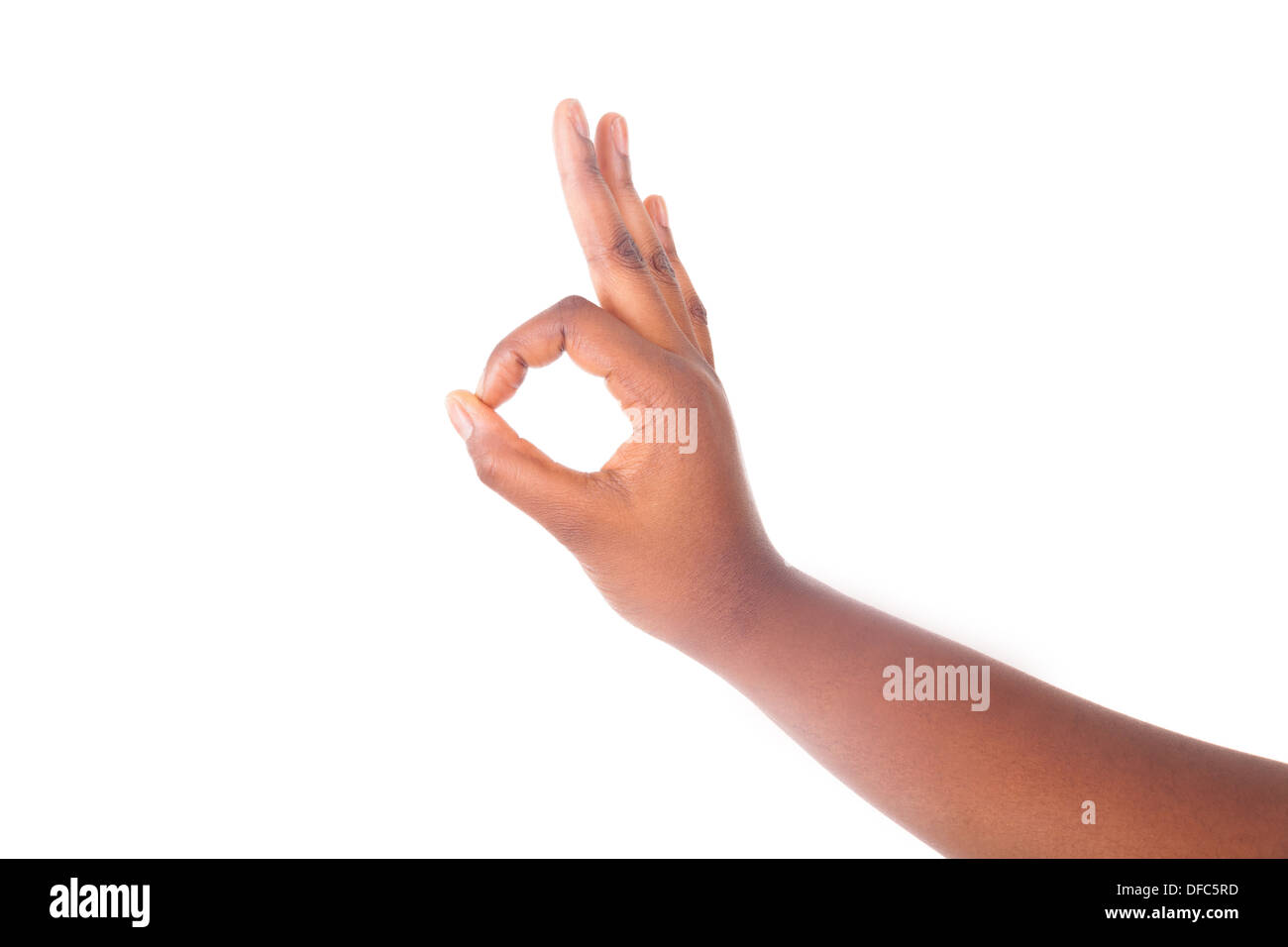 hand sign isolated on white background Stock Photo - Alamy
