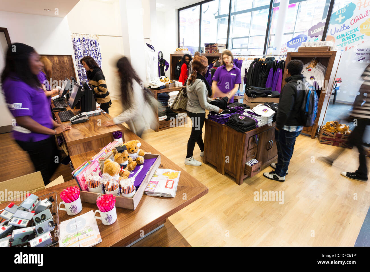 Refurbished student union shop in Portsmouth union building Stock Photo ...