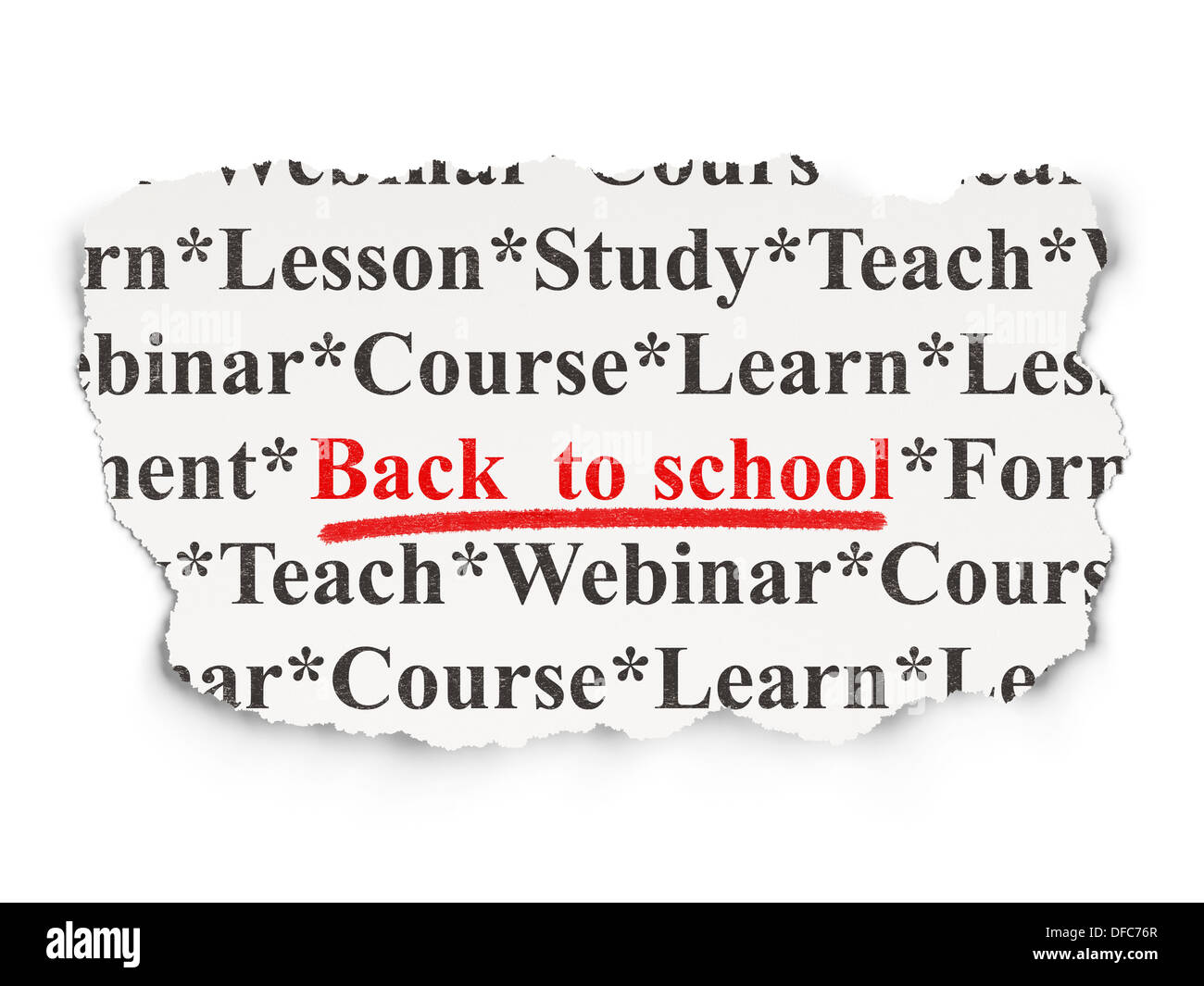 Education concept: Back to School on Paper background Stock Photo - Alamy