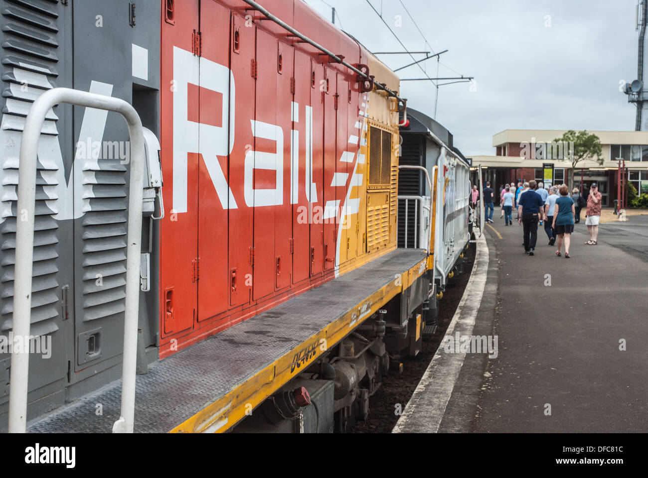 Kiwirail at hamilton station Stock Photo - Alamy