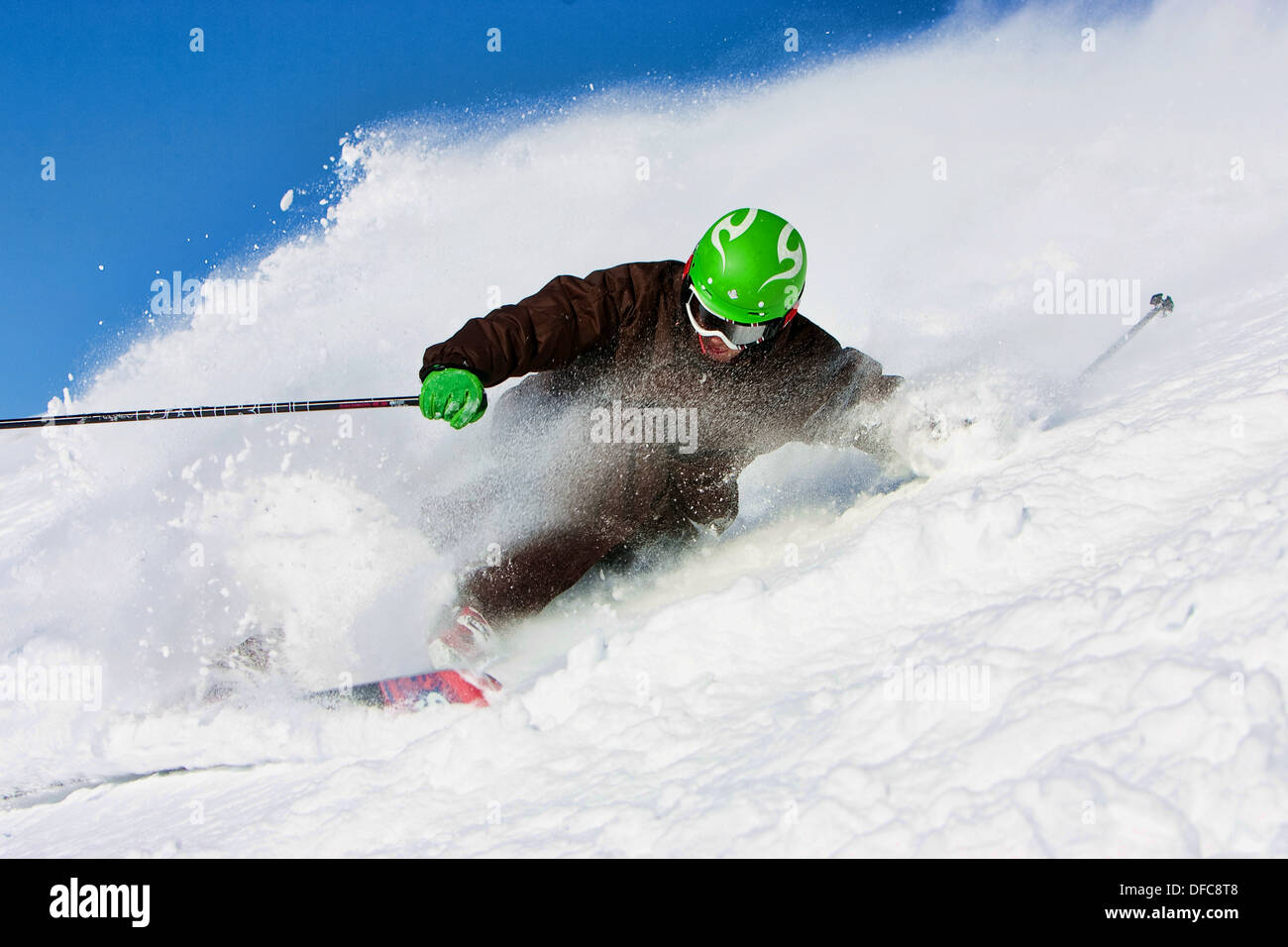 Skiing in the Alps Stock Photo - Alamy