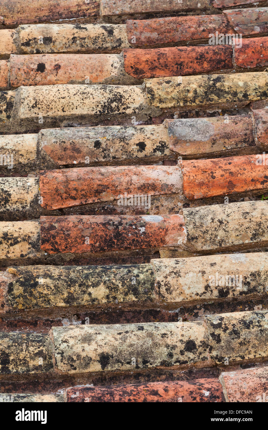 Portugal, Lagos, Old bricks roof, close up Stock Photo - Alamy