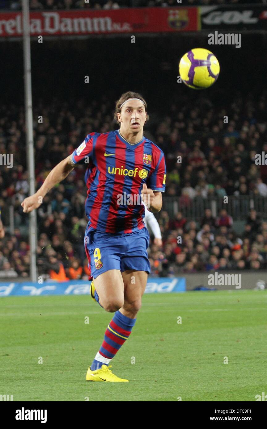 Fc Barcelona Player Zlatan Ibrahimovic High Resolution Stock ...