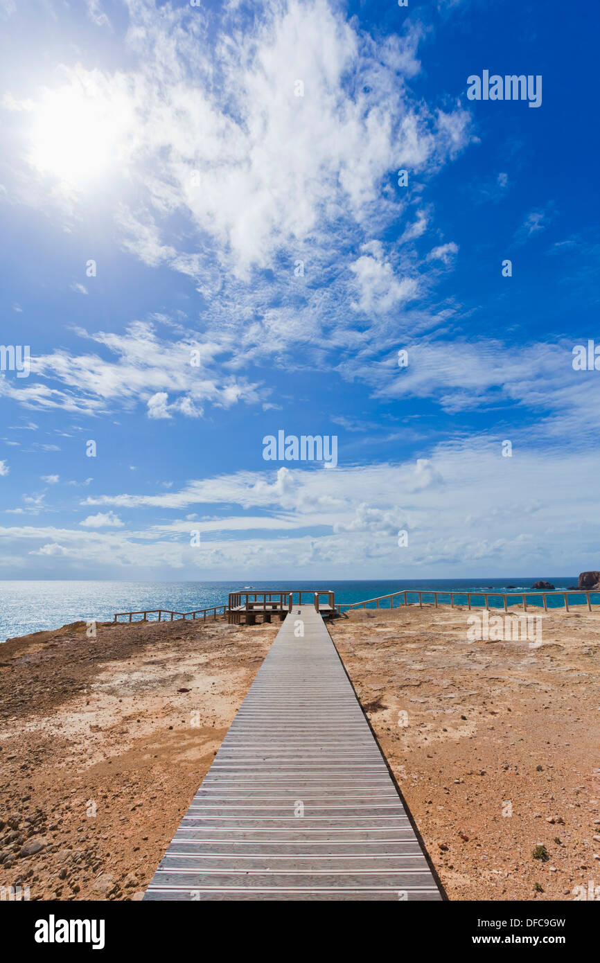 Portugal, Lagos, Boardwalk near Carrapateira Stock Photo - Alamy
