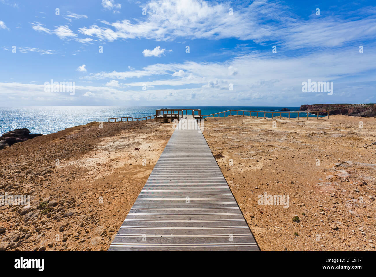 Portugal, Lagos, Boardwalk near Carrapateira Stock Photo - Alamy