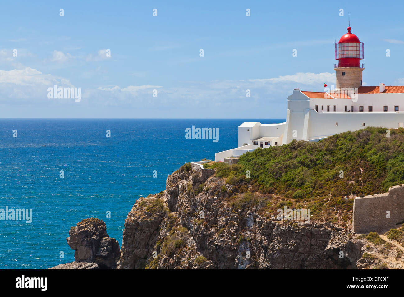 Portugal, Lagos, View of lighthouse at Cape St Vincent Stock Photo - Alamy