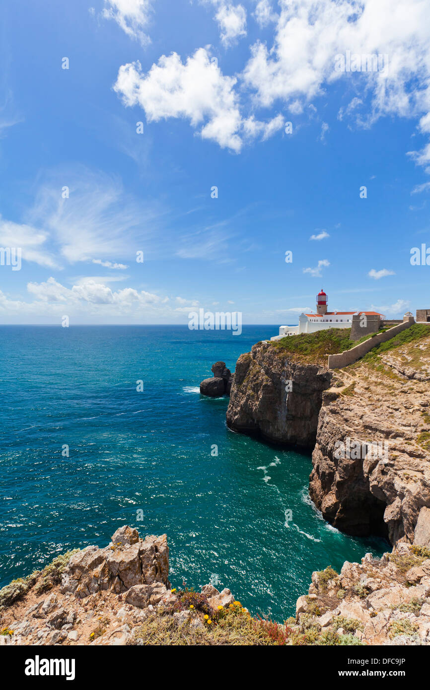 Portugal, Lagos, View of lighthouse at Cape St Vincent Stock Photo - Alamy