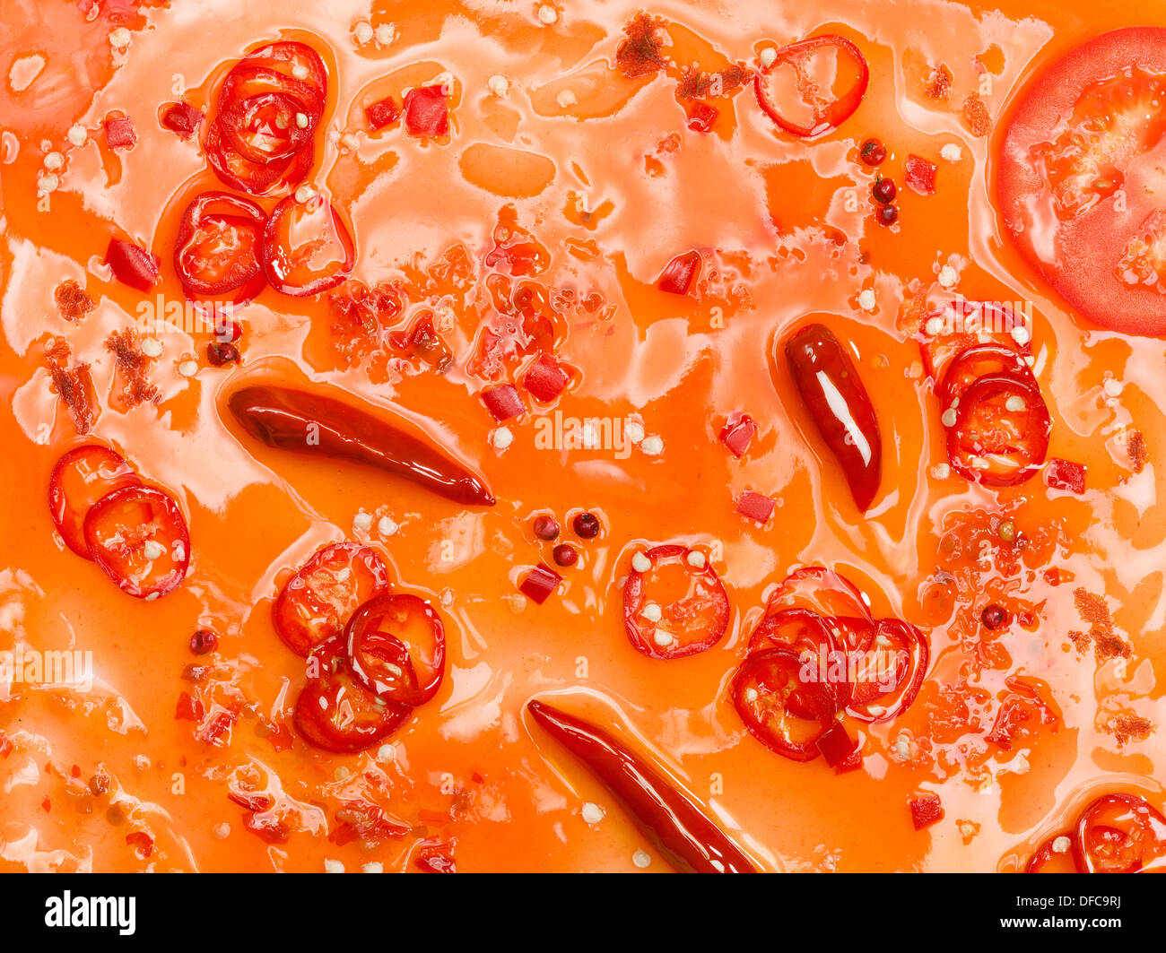 Surface of red sauce, close-up Stock Photo - Alamy