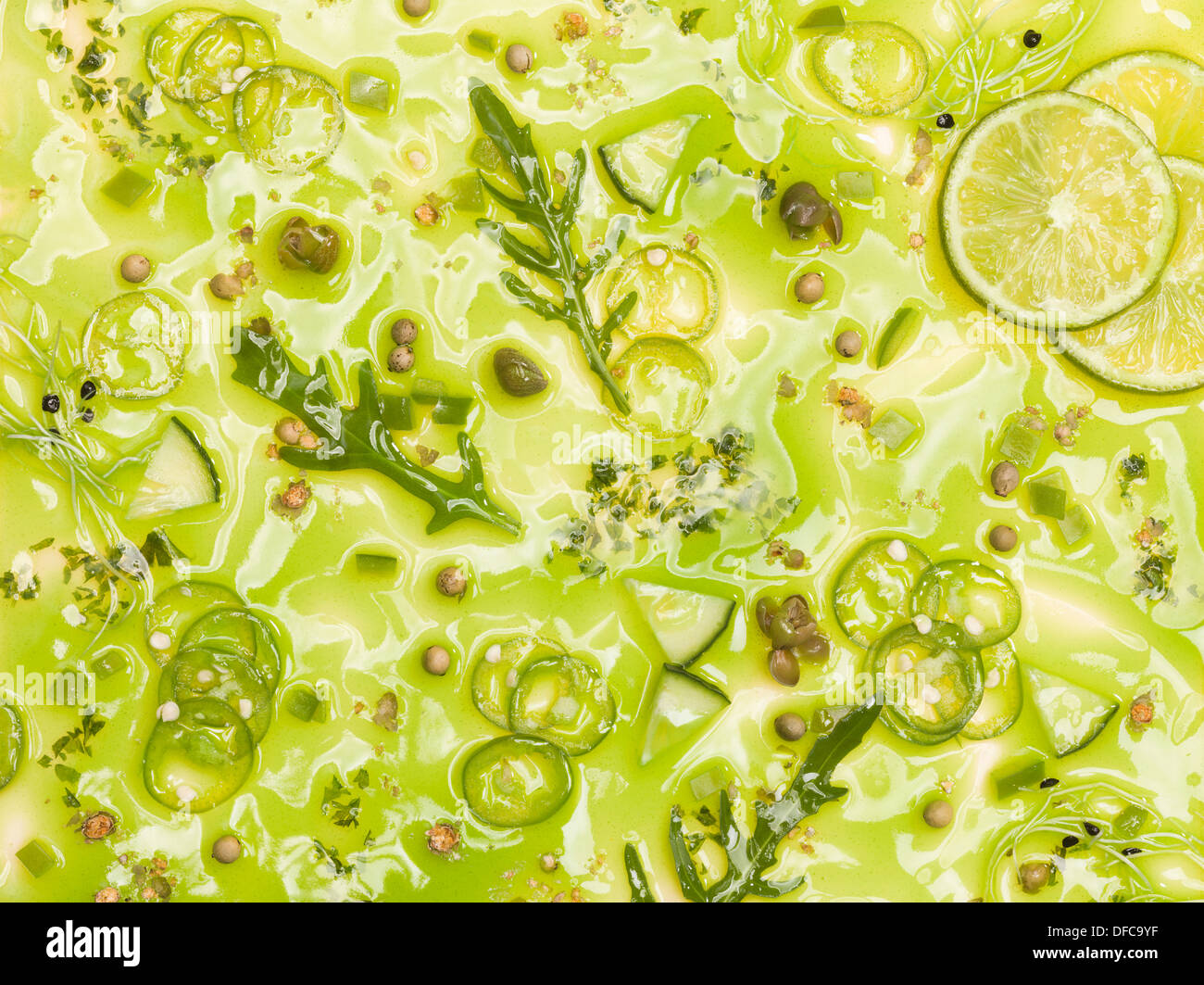 Surface of green sauce, close-up Stock Photo - Alamy