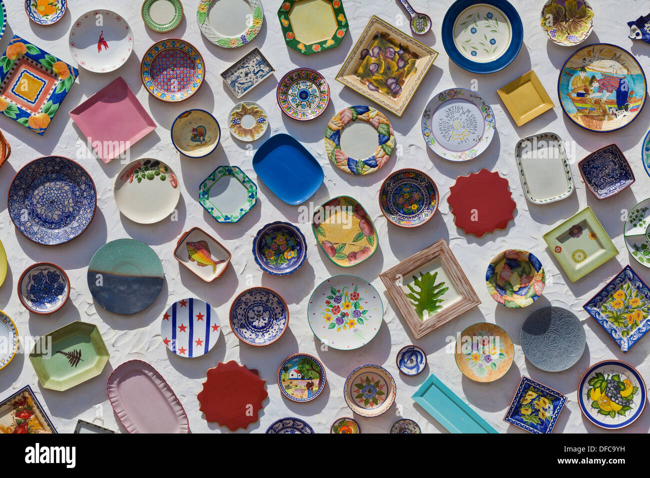Portugal, Lagos, Varieties of ceramic plates Stock Photo - Alamy