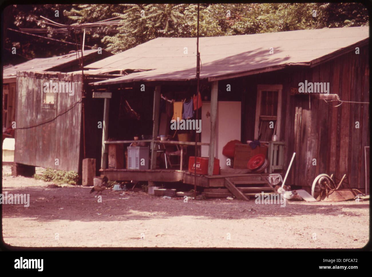 This image shows a simple, modest house, offering a glimpse into mid ...