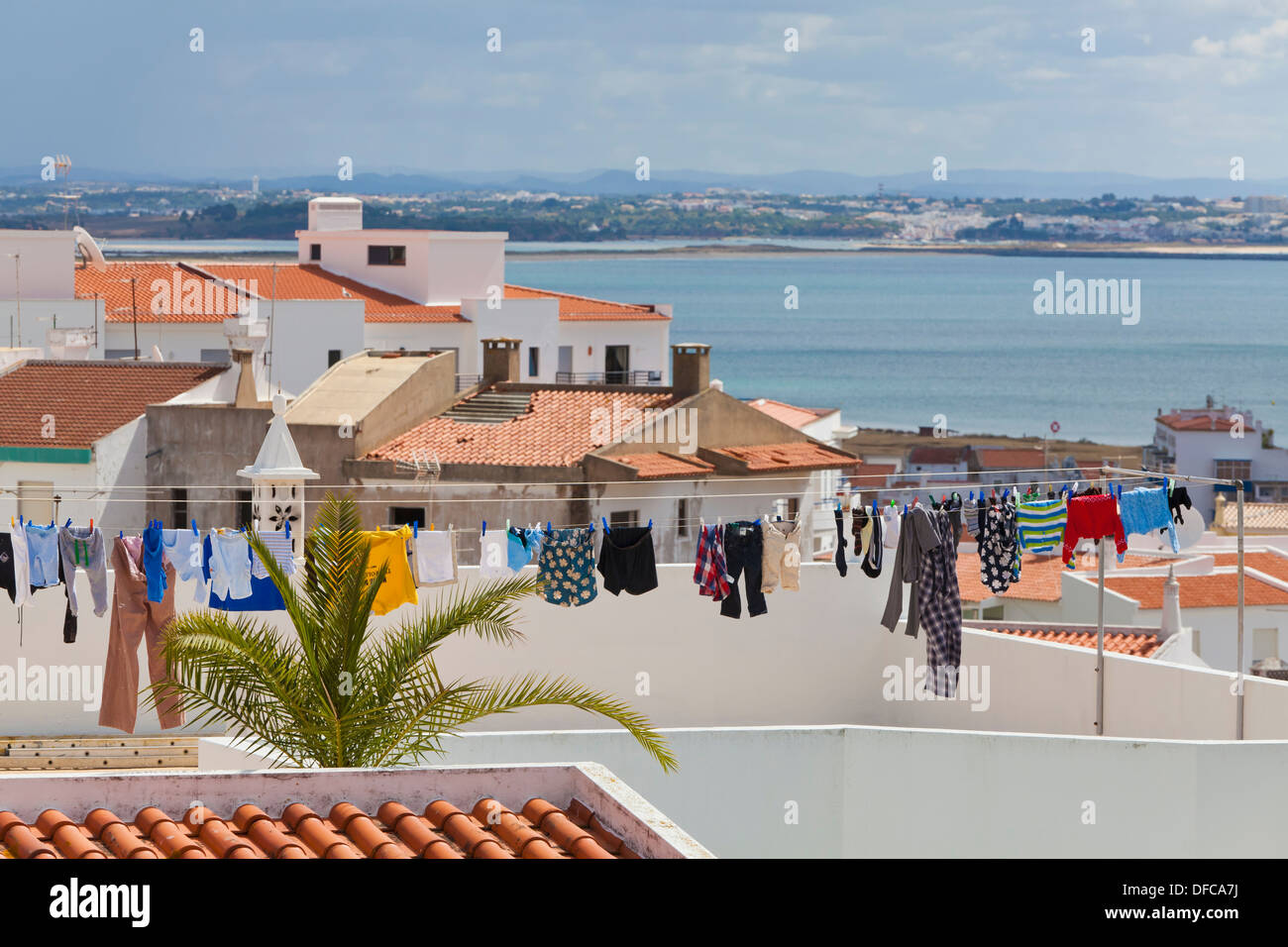 Clothes for drying on terrace hi-res stock photography and images - Alamy