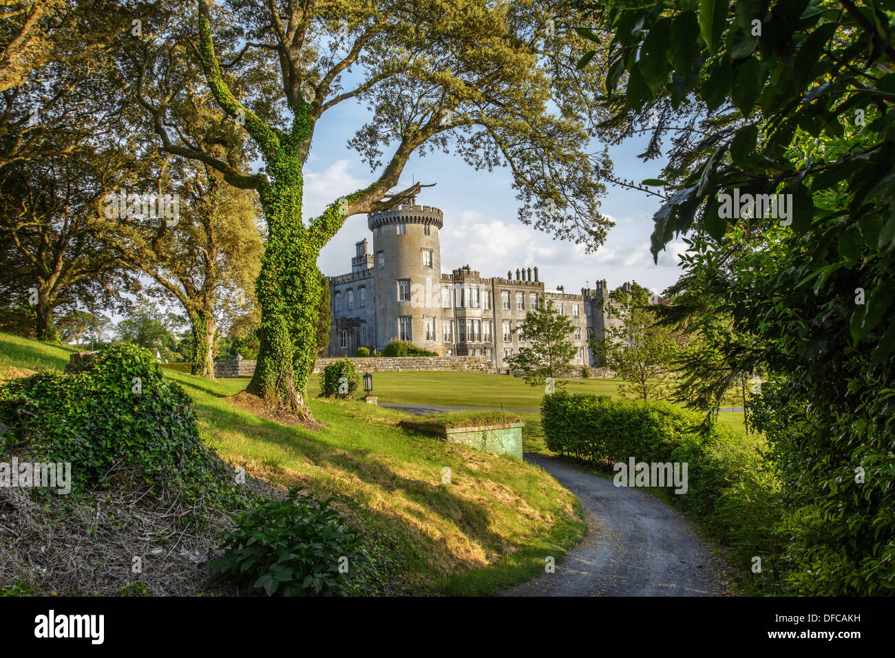beautiful irish castle forest sunny Stock Photo - Alamy