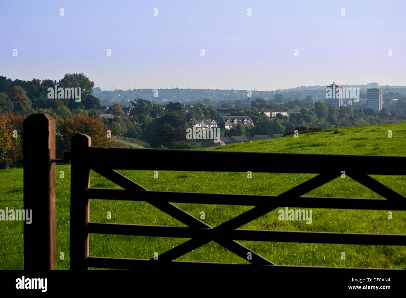 South Belfast suburbs and countryside green belt overlooking Belvoir ...