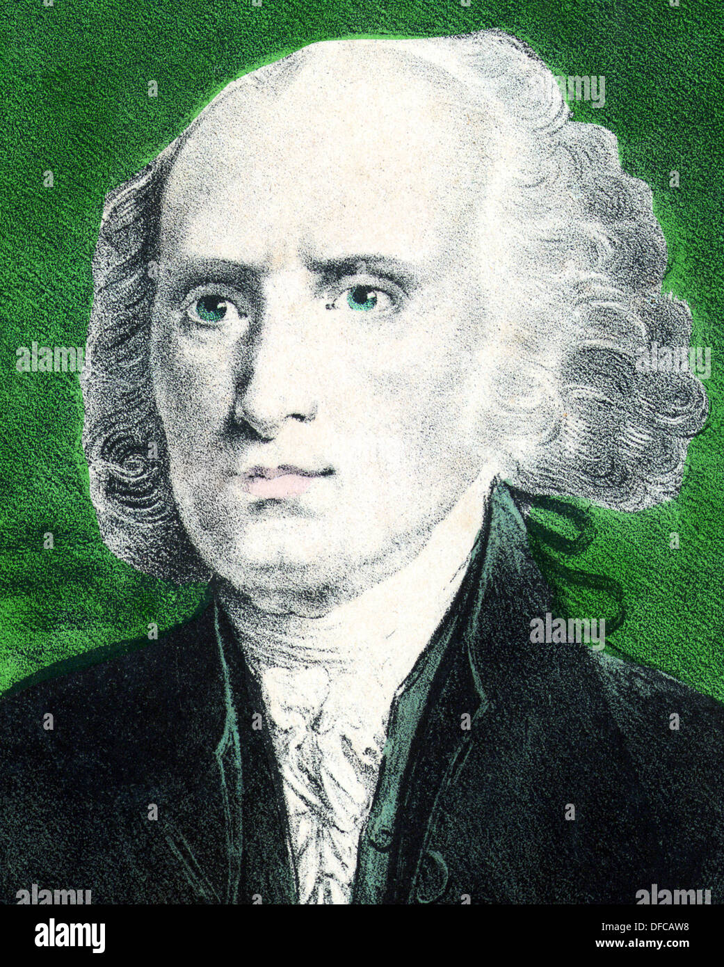 Vintage portrait of James Madison Stock Photo - Alamy