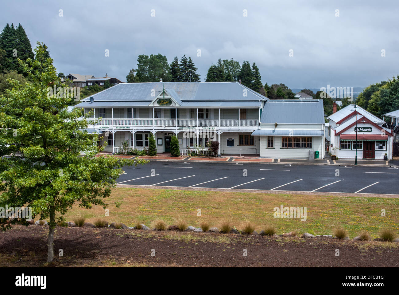 Turoa Ski Lodge Ohakune Stock Photo - Alamy