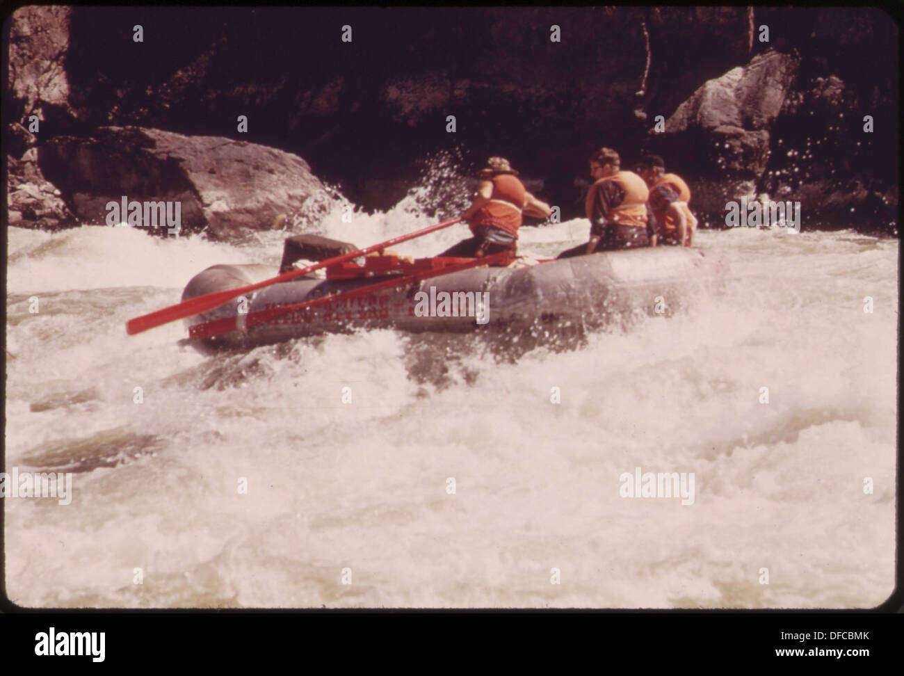 A small 17-foot raft navigates the dangerous Wild Sheep Rapids on the ...
