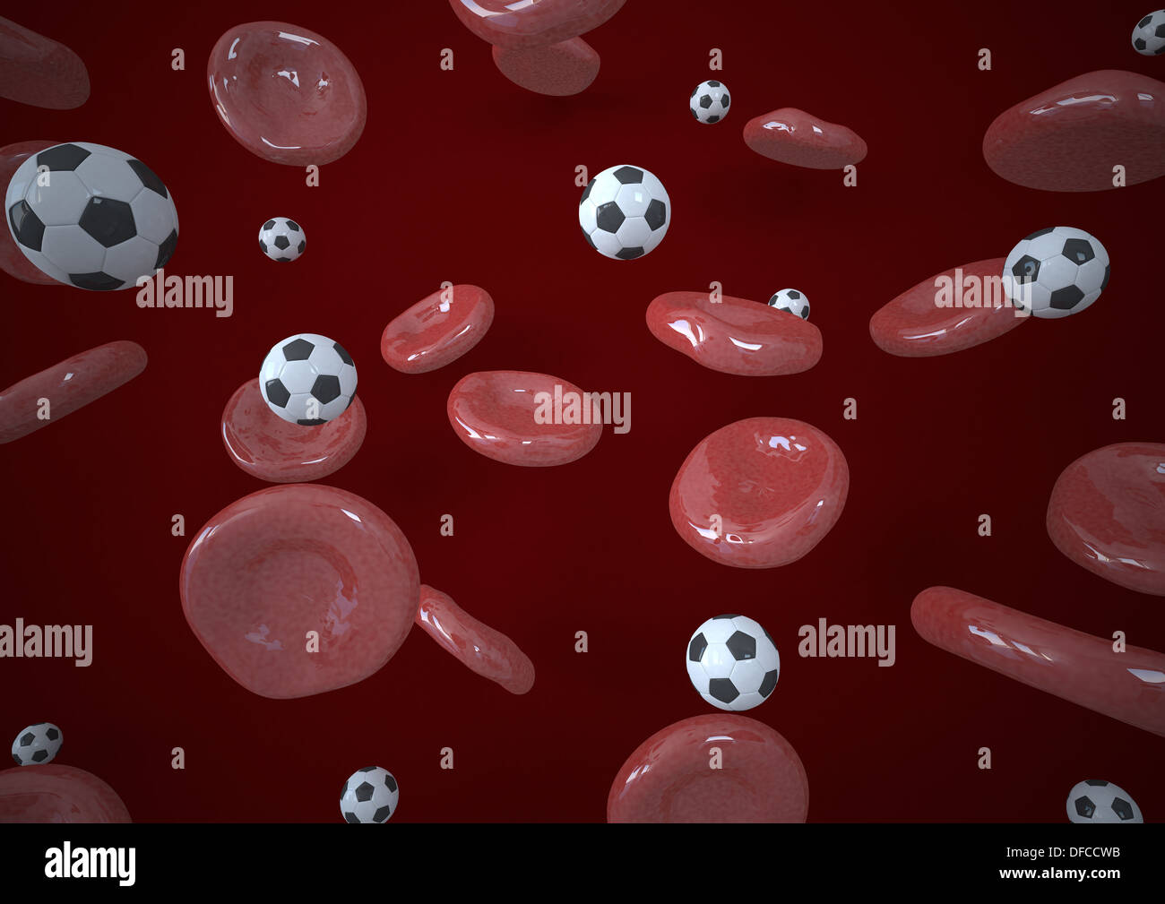 Illustration of football and blood hi-res stock photography and images ...