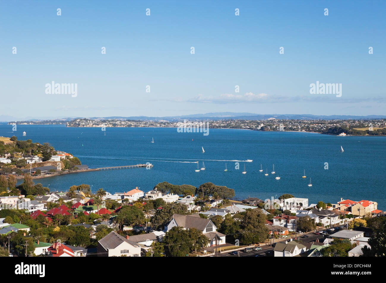 New Zealand, Auckland, View of St Heliers Bay Stock Photo - Alamy