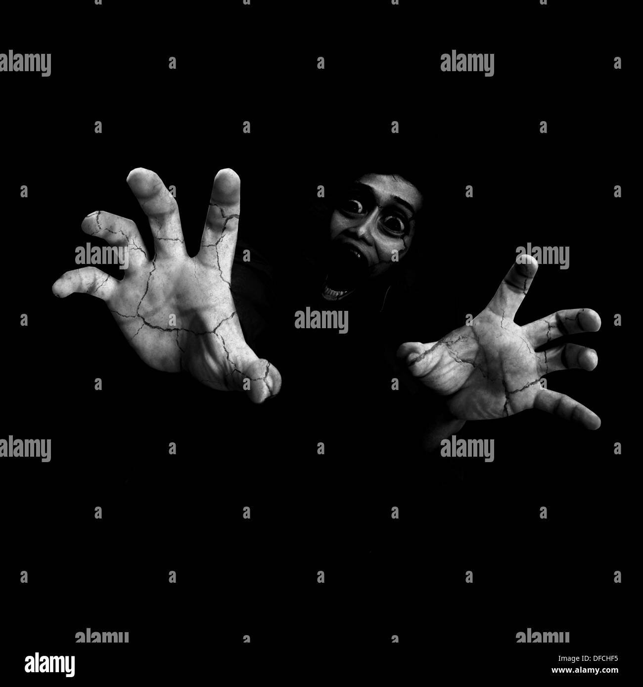 Horror movie scene Black and White Stock Photos & Images - Alamy