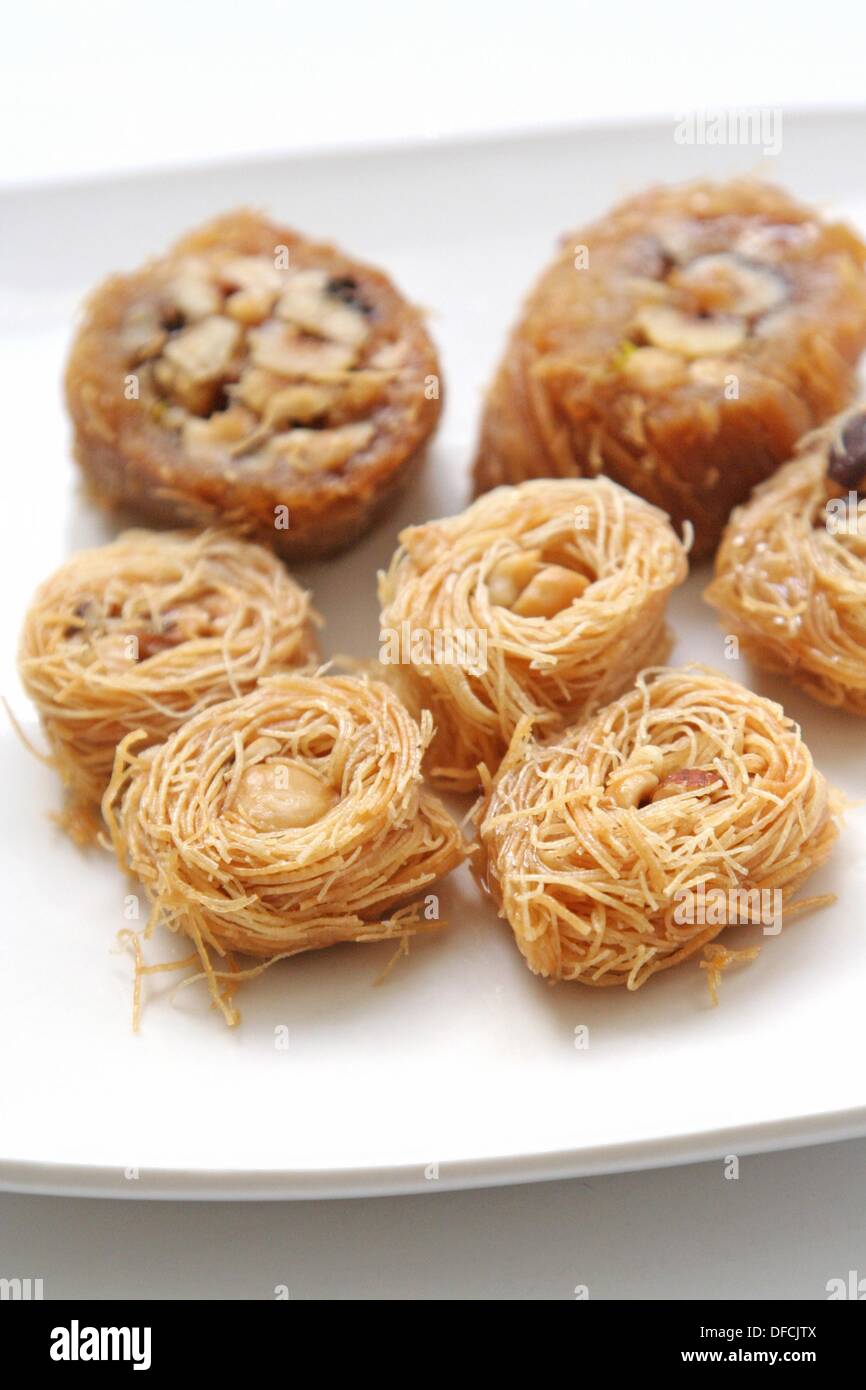 Konafa with nuts hi-res stock photography and images - Alamy