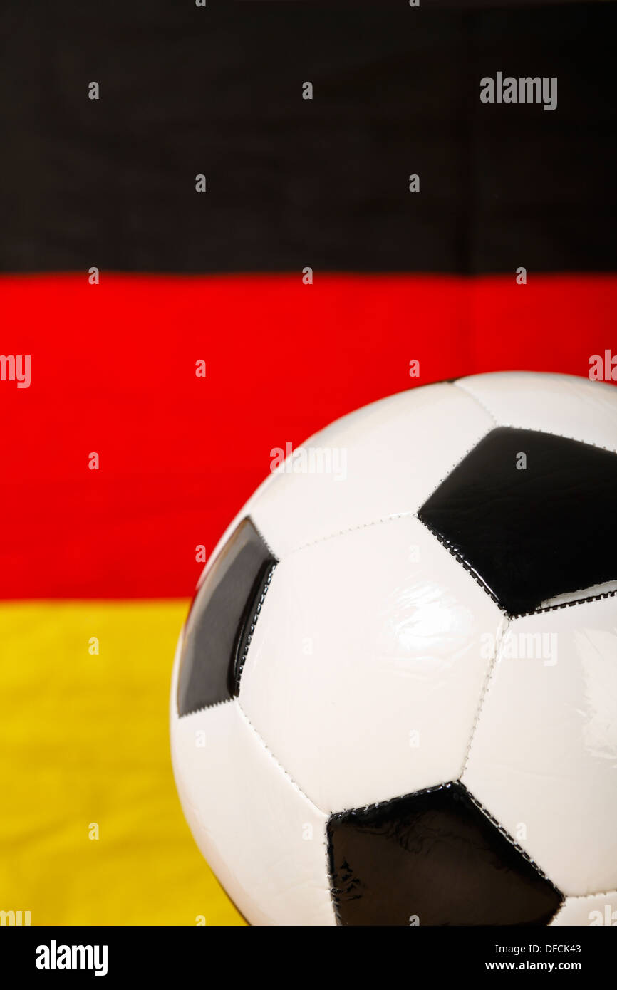 Soccer ball infront of german flag hi-res stock photography and images ...