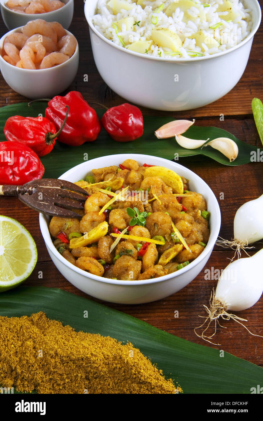 Jamaican food shrimp hi-res stock photography and images - Alamy