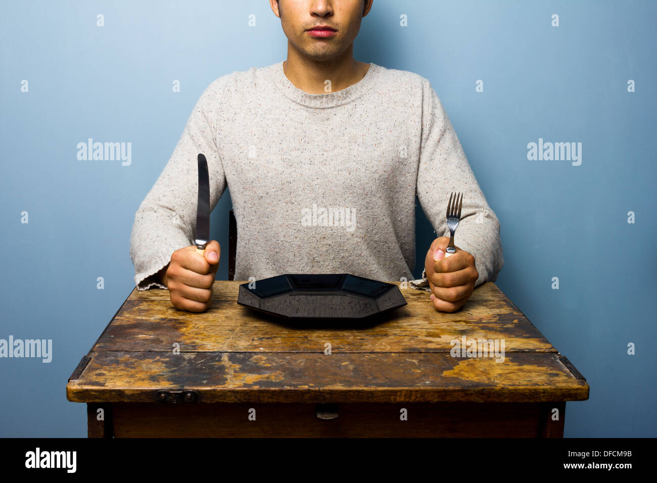 Hungry old man hi-res stock photography and images - Alamy