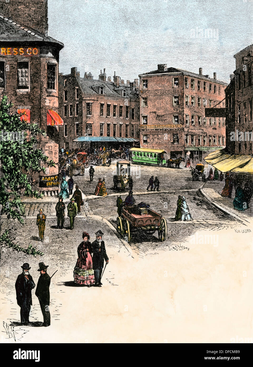 1880 new city street circa hi-res stock photography and images - Alamy