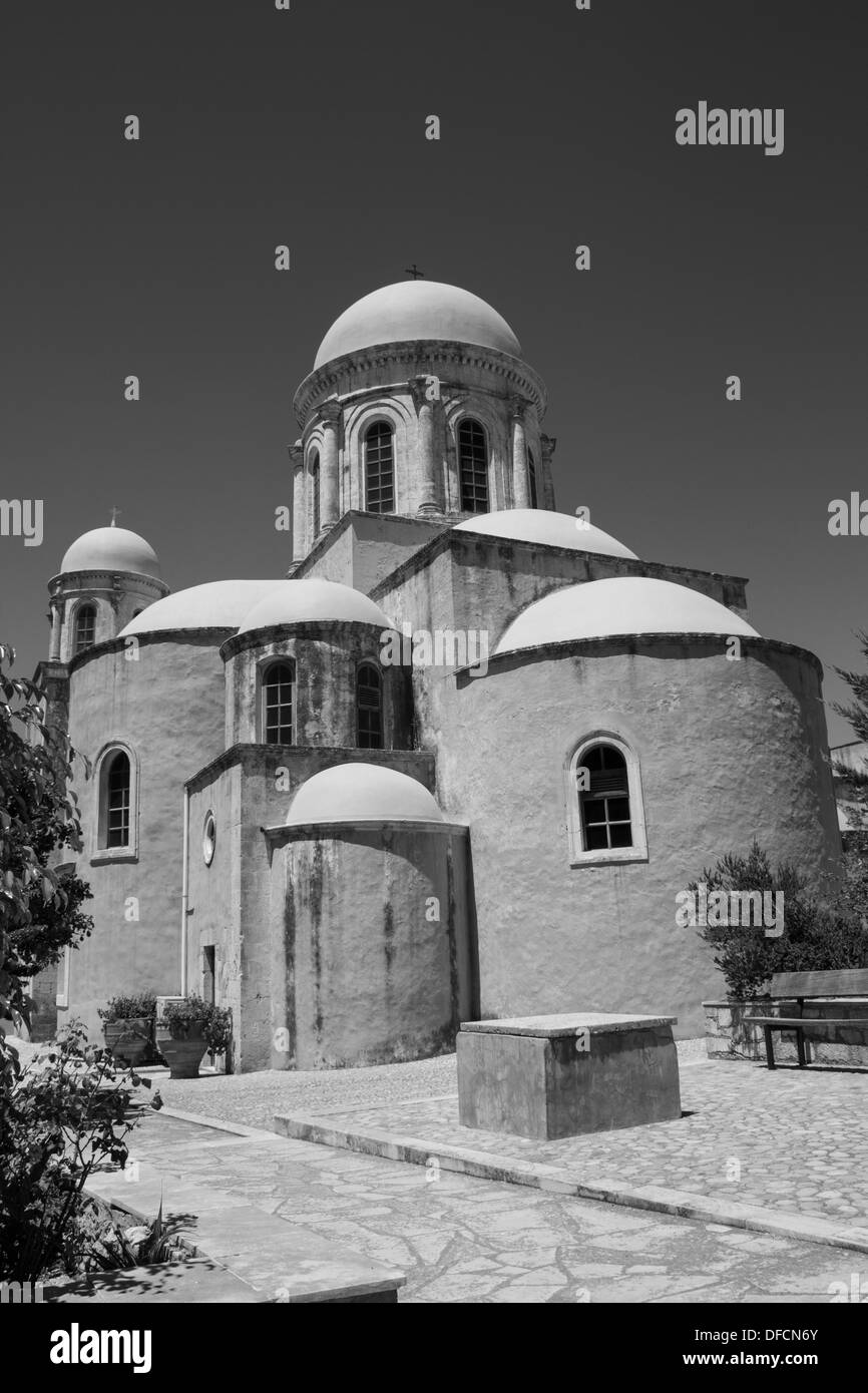 Crete white church greece Black and White Stock Photos & Images - Alamy