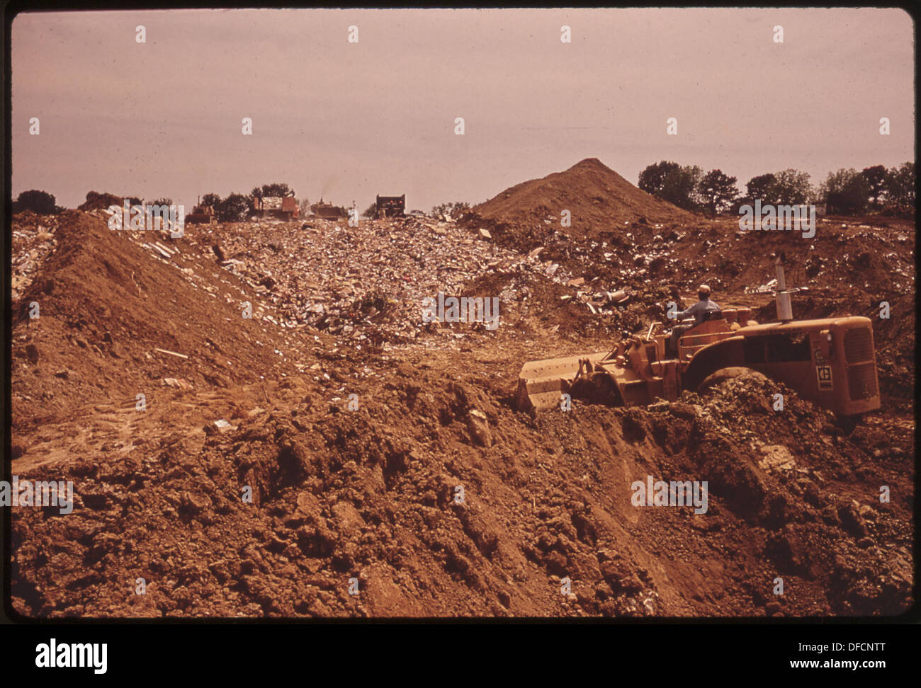 This image shows a 40-acre city sanitary landfill operation, which will ...
