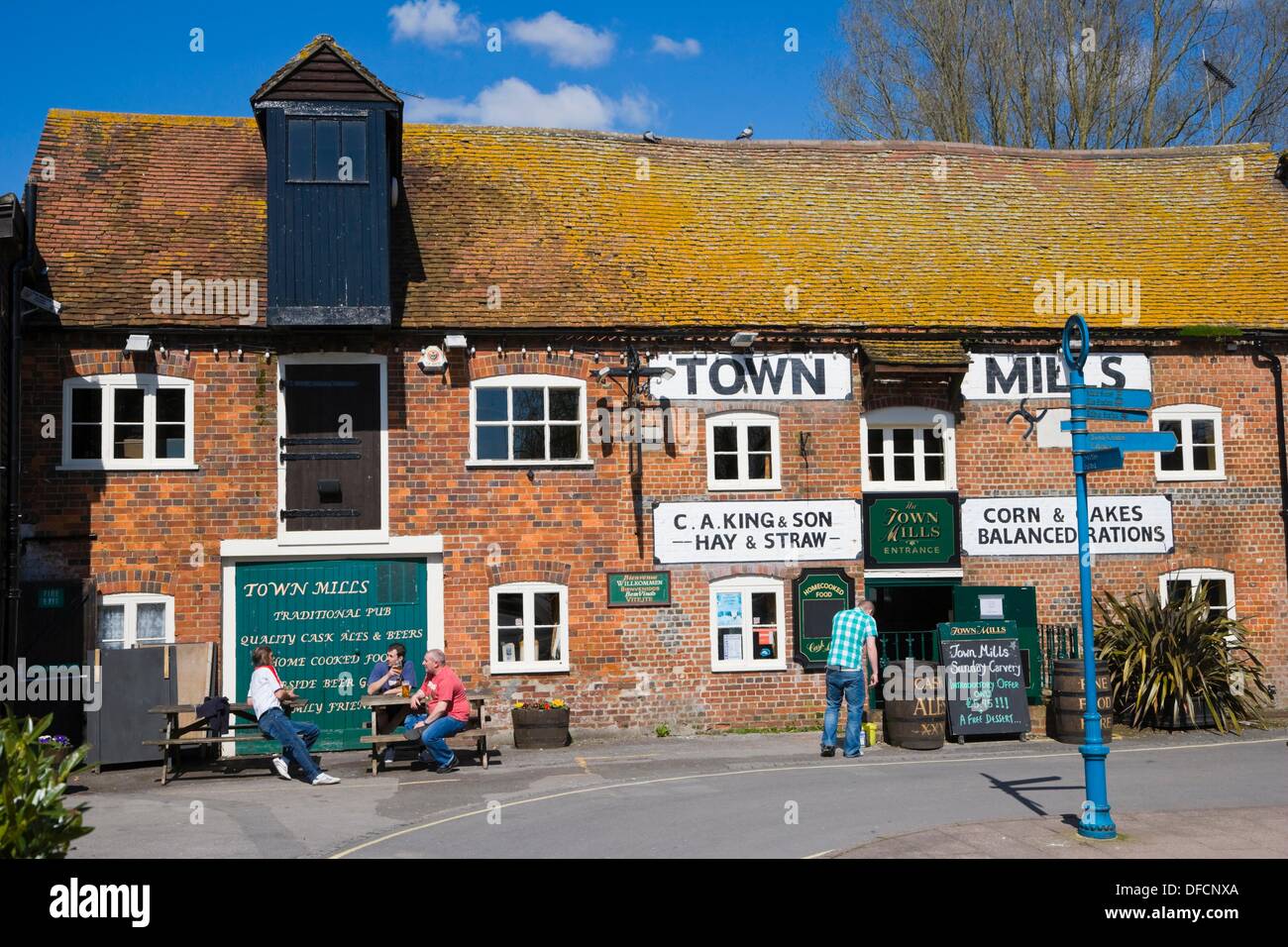 The Town Mills Pub. Bridge Street. Andover. Hampshire. England. UK ...