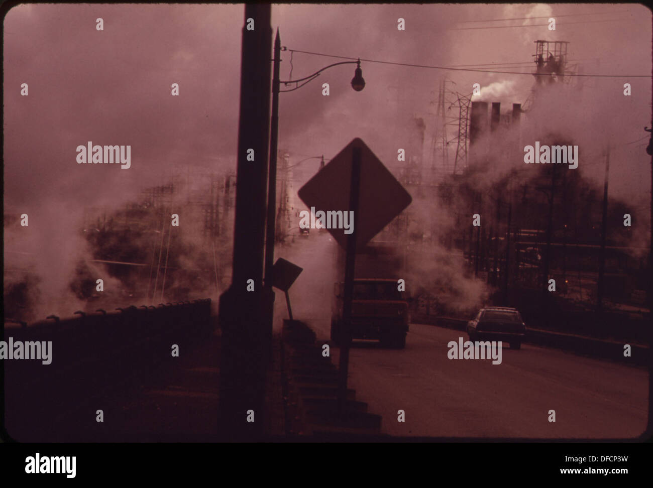 The Clark Avenue Bridge in Cleveland is nearly obscured by thick ...