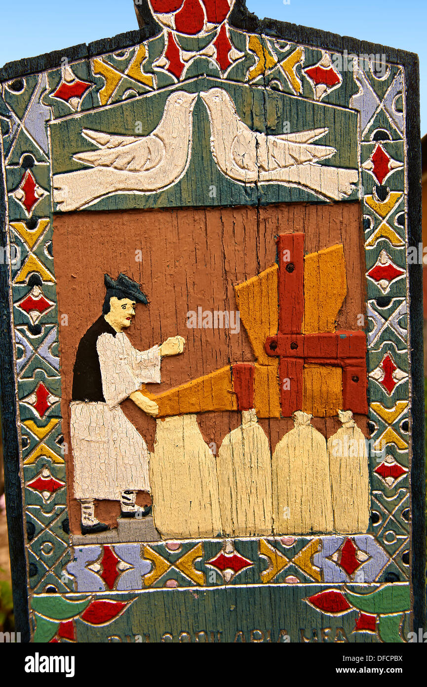 The Merry Cemetery ( Cimitirul Vesel ), Sapanta, Maramures, Northern ...