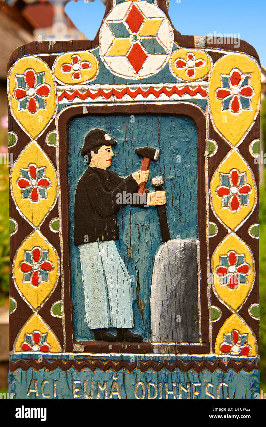 The Merry Cemetery ( Cimitirul Vesel ), Sapanta, Maramures, Northern ...