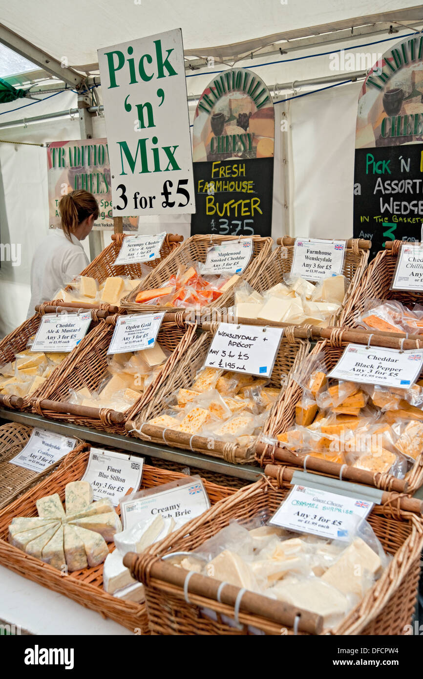 Pick N Mix cheese cheeses dairy produce for sale on stall Annual Food ...