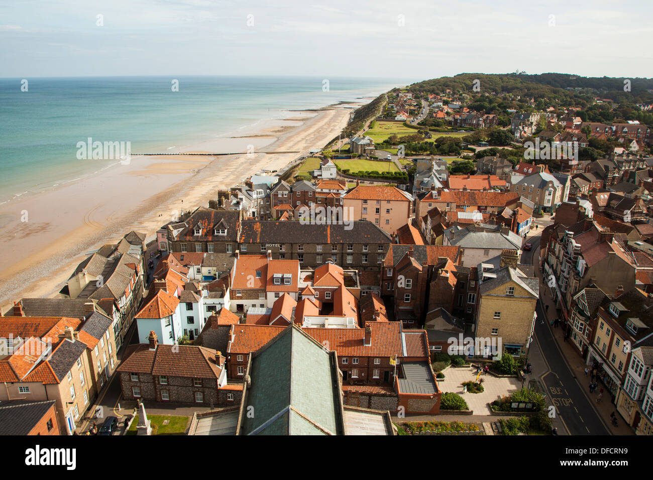 View from the church tower Cromer Norfolk UK Stock Photo - Alamy