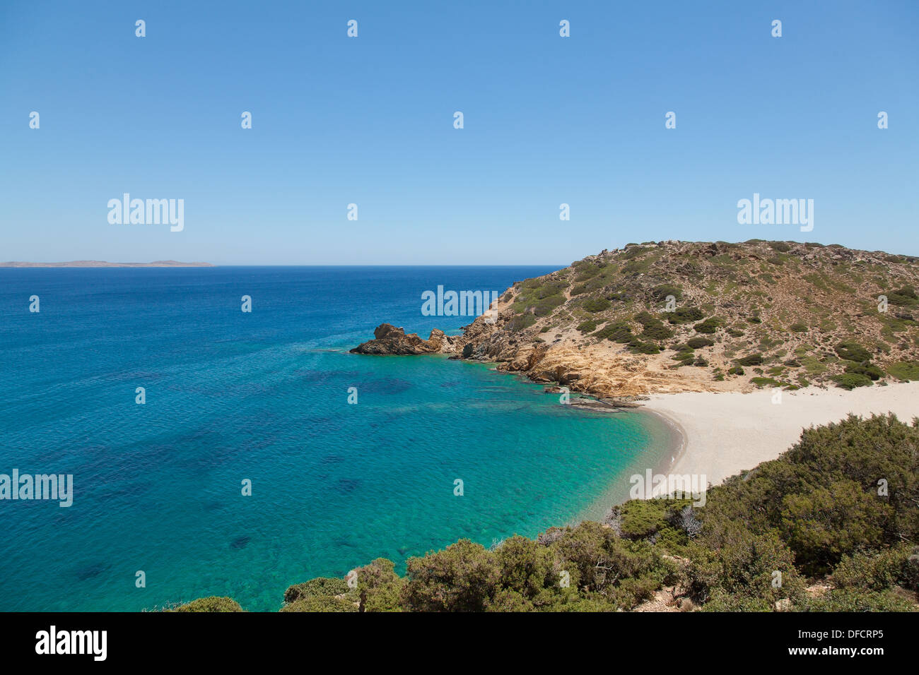 Beautiful peaceful tropical beach with clear blue water and white sand ...