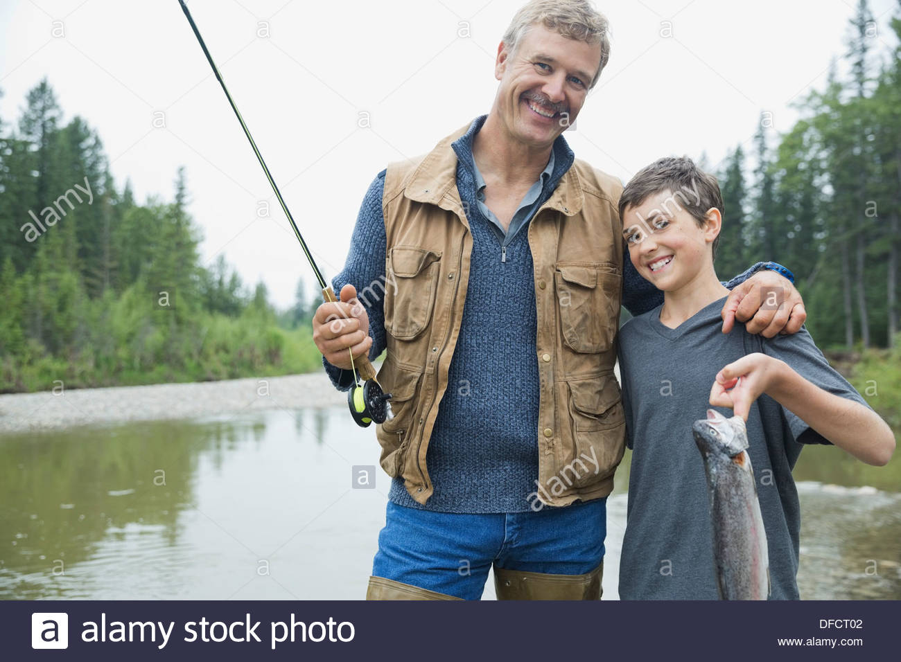 Father son fish hi-res stock photography and images - Alamy