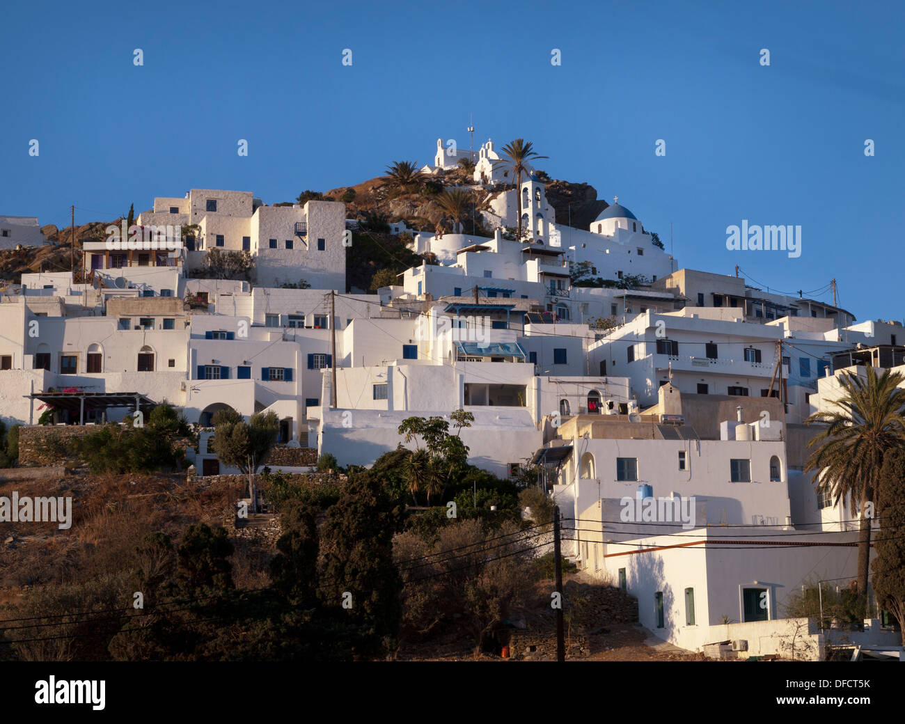 The picturesque village,Chora,on the Greek island of Ios Stock Photo ...