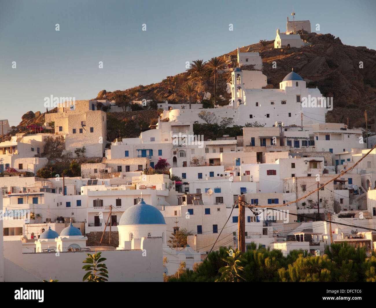 The picturesque village,Chora,on the Greek island of Ios Stock Photo ...
