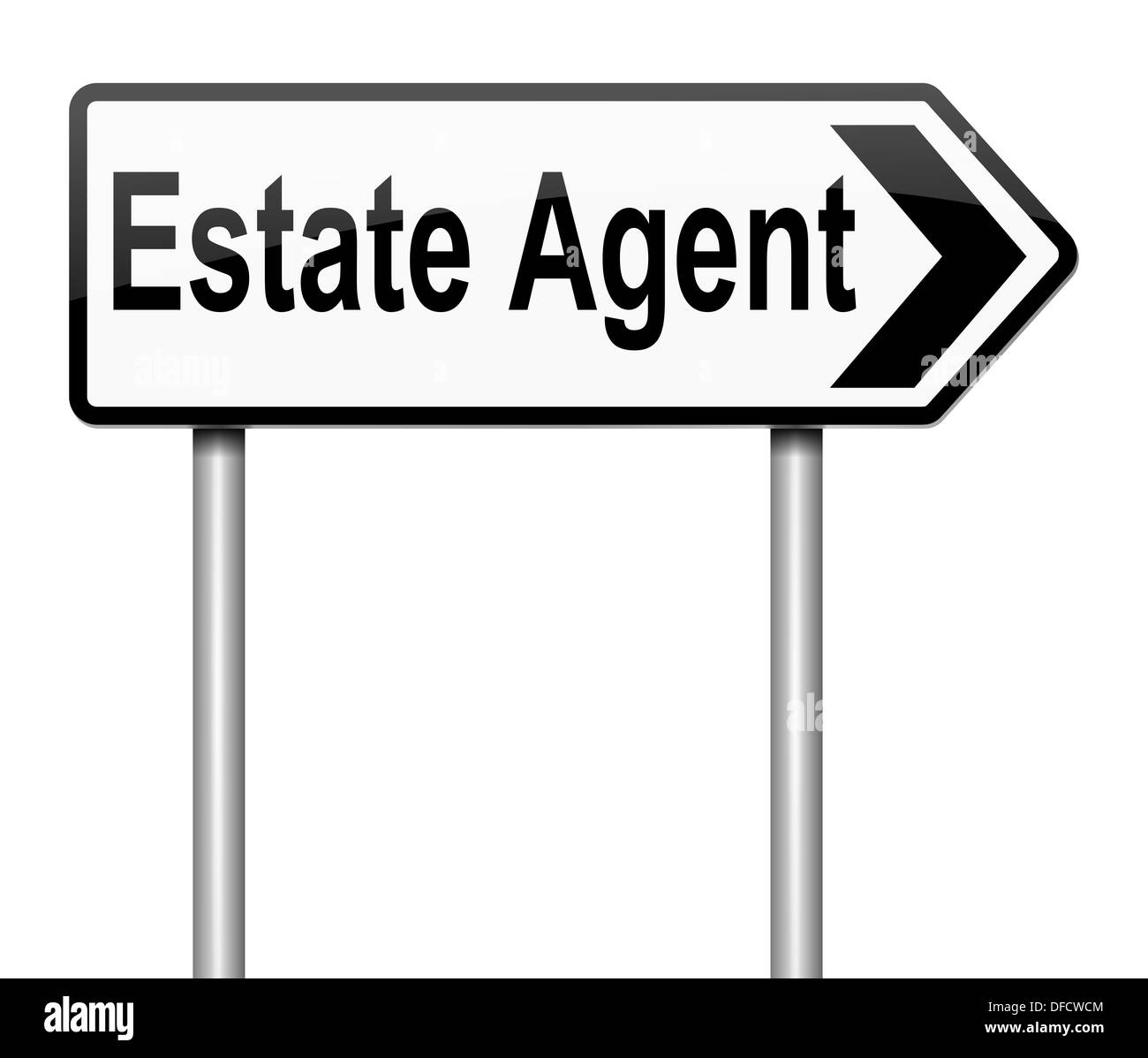House and estate agent Black and White Stock Photos & Images - Alamy