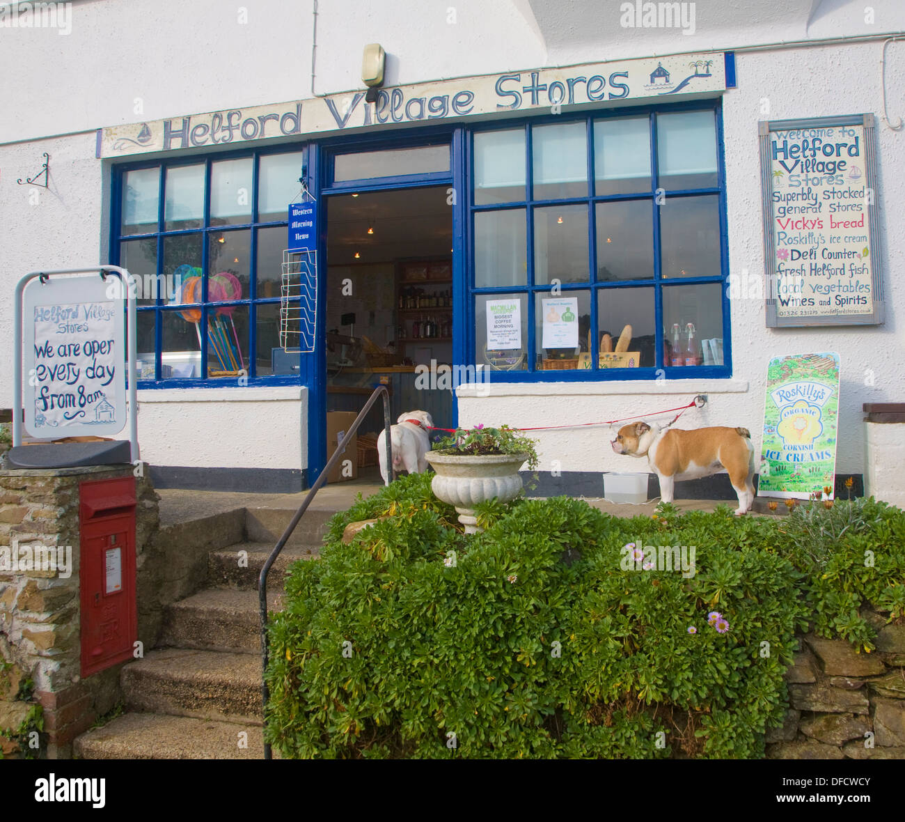 Village shop Helford, Cornwall, England Stock Photo - Alamy